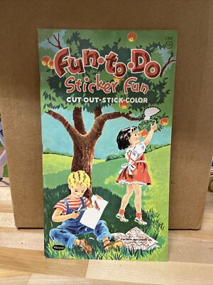 FUN TO DO STICKER FUN, CUT OUT STICK COLOR, 1960, Unused | eBay