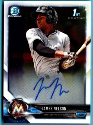 2018 Bowman CHROME Autograph Auto James Nelson Card # CPA-JN | eBay
