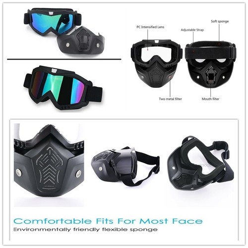 Motorcycle Goggles Face Mask Dirt Bike Motocross Off-Road MX ATV ...