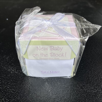 Take Note! New Baby on the Block Sticky Notes Baby Shower Favors | eBay
