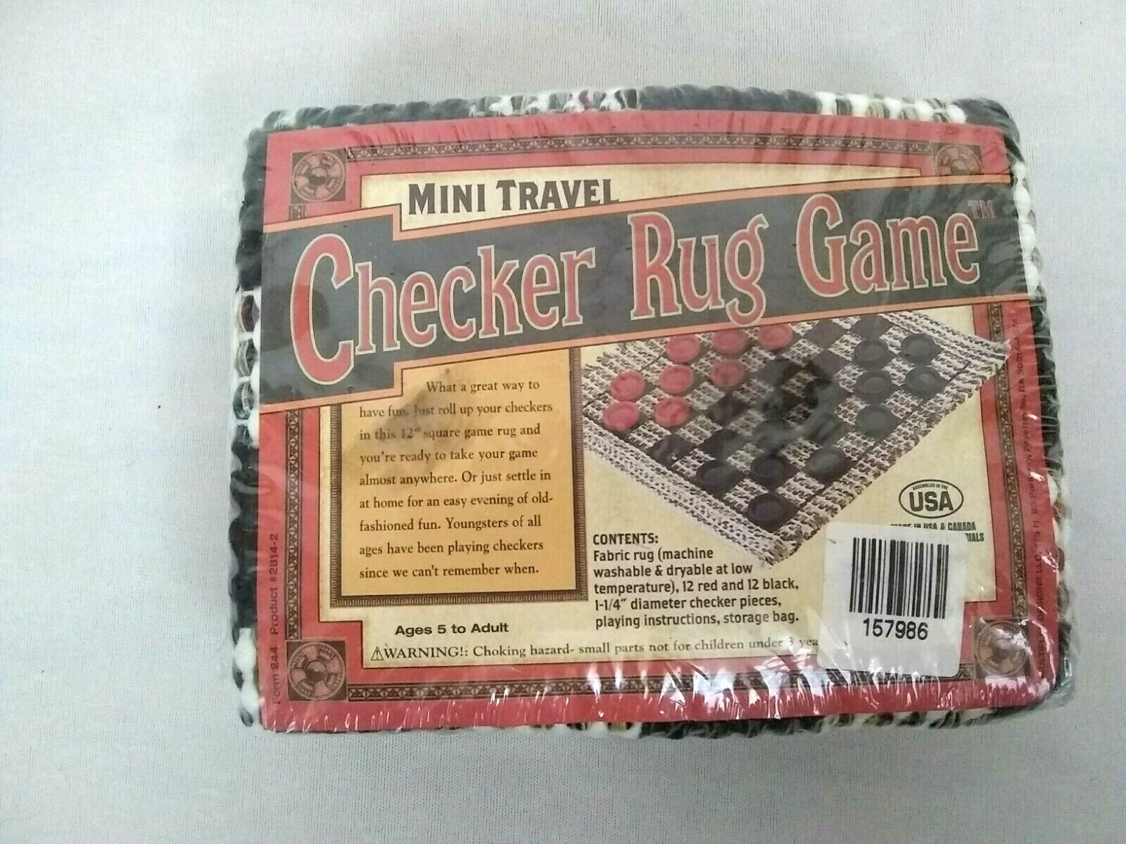 Checker Rug Game Mini Travel Cracker Barrel Made in USA New Unopened | eBay