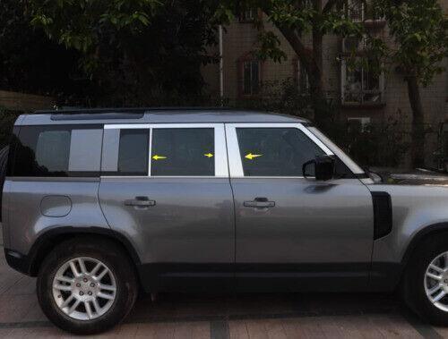 Chrome Steel Cover 6X Window Bc Pillar For Land Rover Defender 110 22 ...