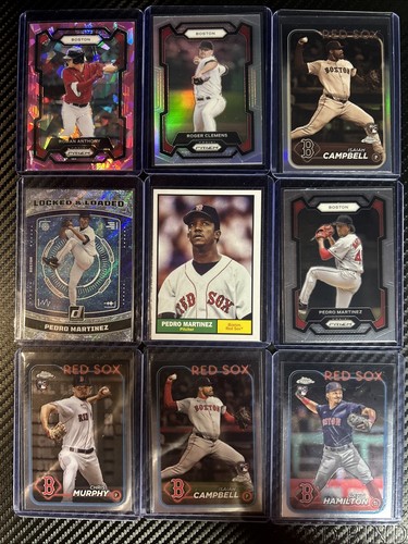 Boston Red Sox 13 Card Lot-Roman Anthony Pink Ice, Rodger Clemens ...