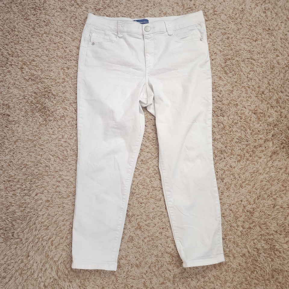 Democracy Ab Solution Womens 14 High-Rise Skinny Fit White Denim Jeans ...