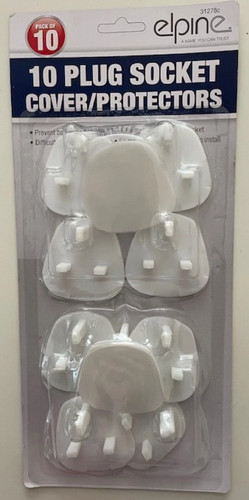 Elpine 10Pc Safety Plug Socket Covers – Baby Proof UK Electrical ...