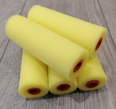 12 PACK MINI FOAM PAINT ROLLER SLEEVES PAINTING DECORATING 4" SPONGE ...