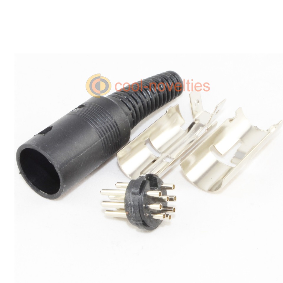 PACK OF 2 x 8 PIN "U" DIN 262 CONNECTOR FOR C64 / SEGA VIDEO PORTS (DIN ...