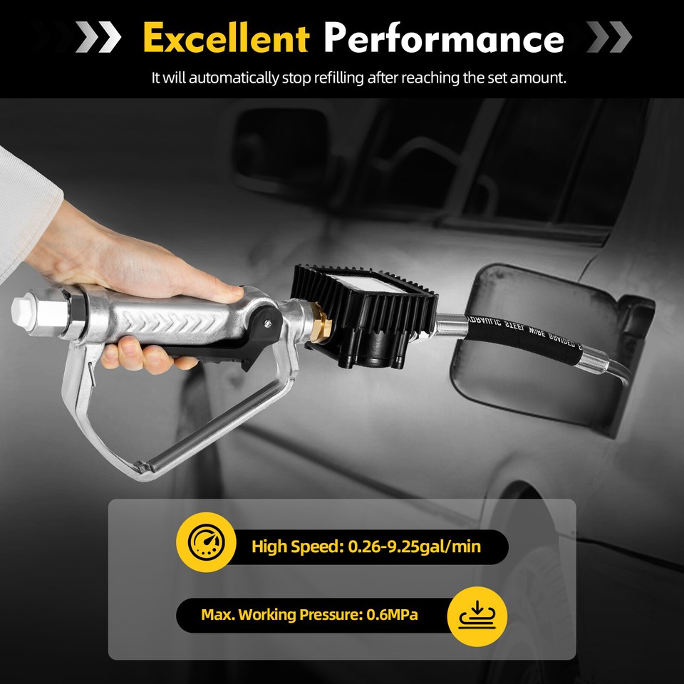 Digital Oil Control Valve Meter Nozzle Pneumatic Oil Gun with 1/2in NPT ...