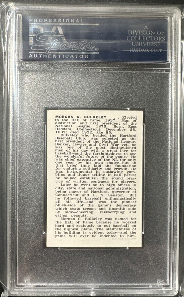 1950 Callahan HOF - Morgan Bulkeley - PSA 7 NM | eBay