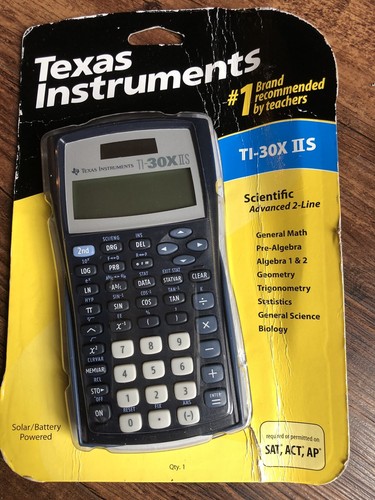 Texas Instruments Solar/Battery Powered TI-30X IIS Calculator ...