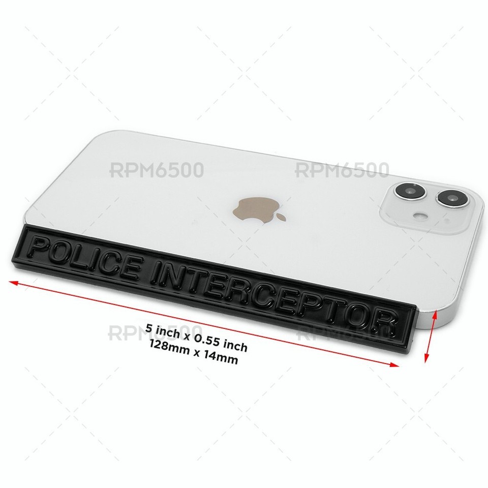 Universal Interceptor_Police Car Logo Badge 3D Decal Sticker Emblem ...