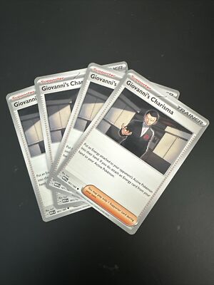 Pokemon Card 151 4x Playset Giovanni's Charisma 161/165 Uncommon | eBay