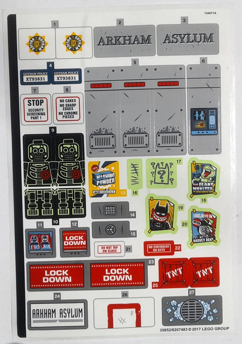 Lego Custom Batman Decals