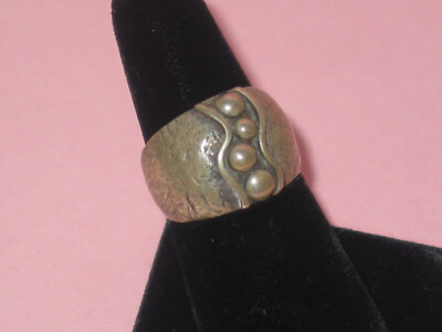 Designer Elgin Tom ~ Vintage Sterling Abstract Center Ring ~ Size 6 | eBay