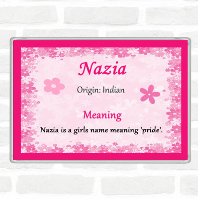 Nazia Name Meaning Jumbo Fridge Magnet Pink | eBay UK