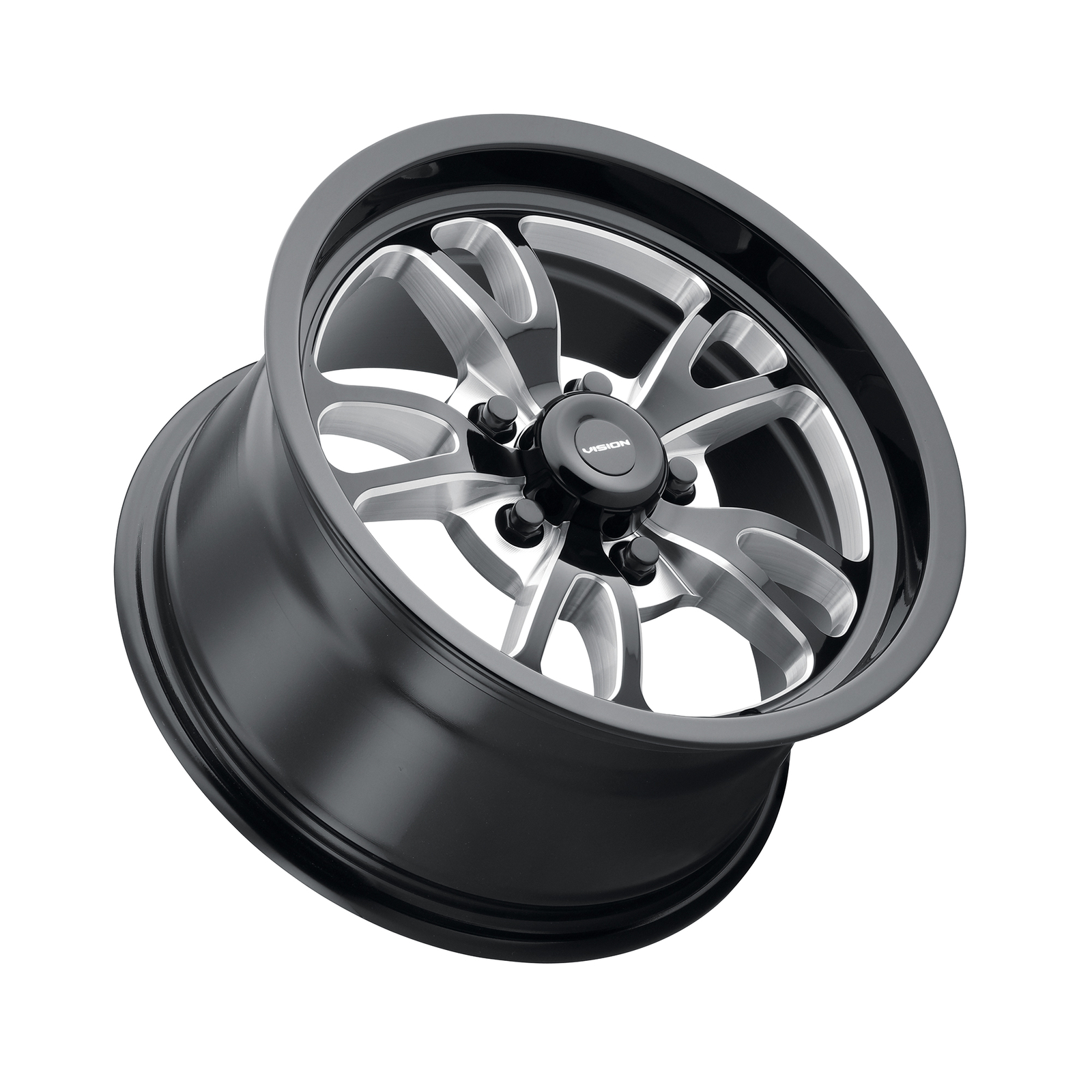 4 New 15x8 Vision 149 Patriot Black Milled Spoke 5x127 5x5 ET0 Wheels ...
