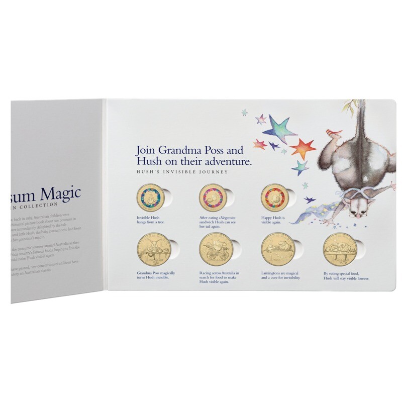 Mr Squiggle 2019 + Possum Magic 2017 Coin Sets - $2 & $1 Dollar UNC ...