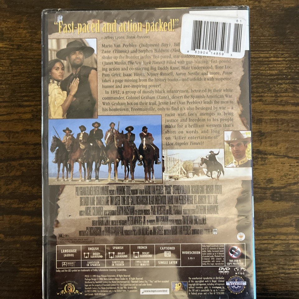Posse DVD Western Brand New Mario Van Peebles Stephen Baldwin Billy ...
