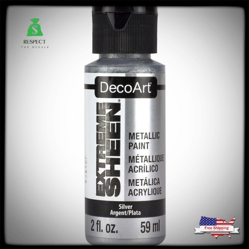 DecoArt Extreme Sheen Silver Metallic Paint 2 Fl Oz 7445009594588 | eBay