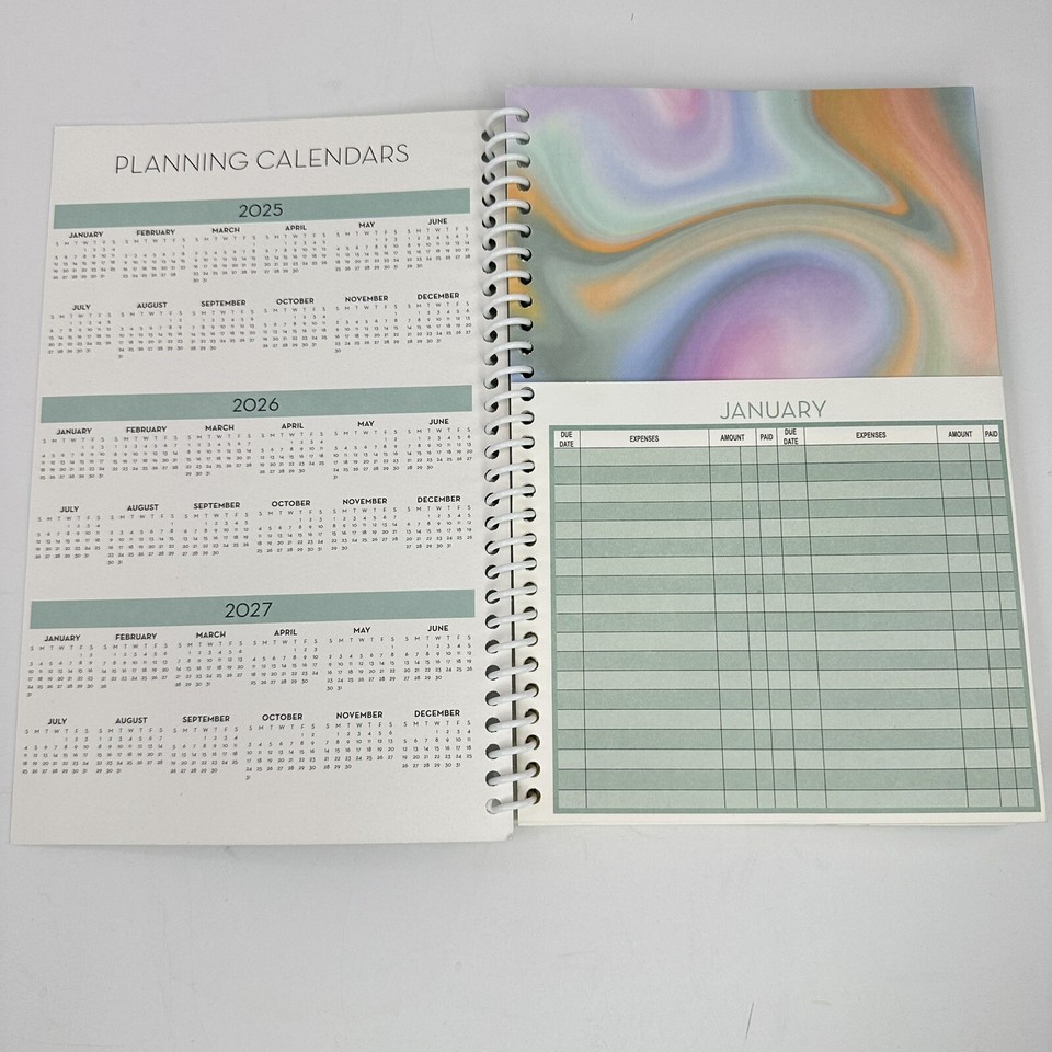 Home Finance Bill Organizer w/ Monthly Pockets Budget Planner Matte ...