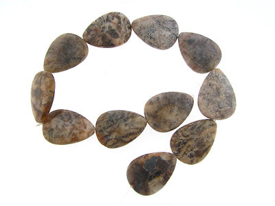 Vintage NOS Bold Granite Marble Earthy Organic Tear Drop Stone Gemstone ...