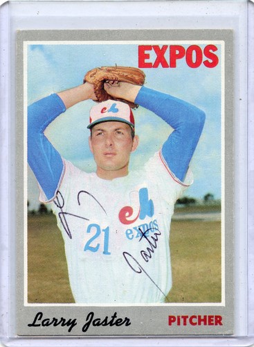 1970 TOPPS BASEBALL #124 LARRY JASTER AUTOGRAPH, MONTREAL EXPOS 021418 ...