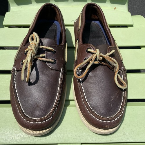 Sperry Top Sider Brown Leather Classic Boat Shoes Men's Size 9.5M ...
