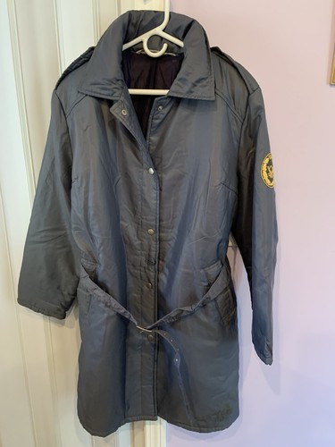 Vtg DDR g94 East German Postal Raincoat Trench Coat Size Medium 40 ...