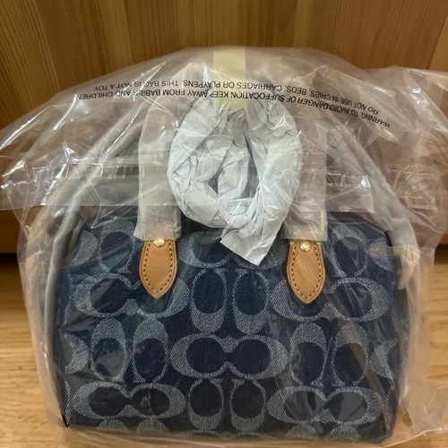 NWT ️Coach Mini Rowan Crossbody Bag In Signature Denim | eBay