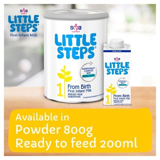 SMA Little Steps First Milk 1 From Birth 800g - 4 Pack 313115228253 ...