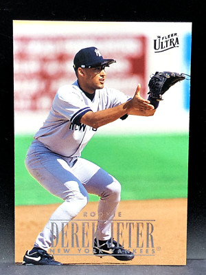 1996 Fleer Ultra DEREK JETER Rookie card New York Yankees Crease-Free ...