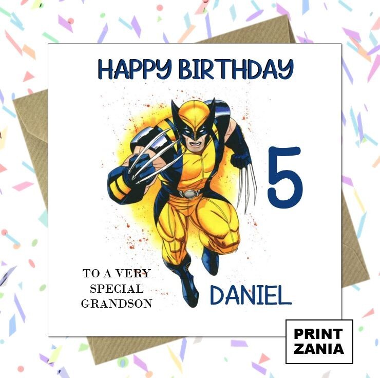 Wolverine Birthday Card Deadpool & Wolverine Birthday Card Deadpool