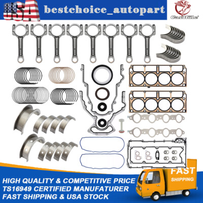 Engine Rebuild Kit-Piston Gaskets For Chevy GMC Sierra LS1/LS6 4.8L 5 ...