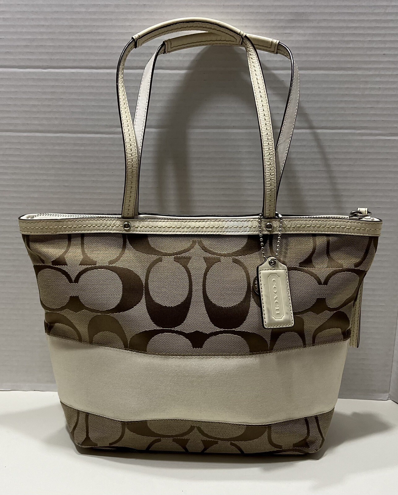 COACH Signature Jacquard Shoulder Bag, Tote, A1068-F1… - Gem