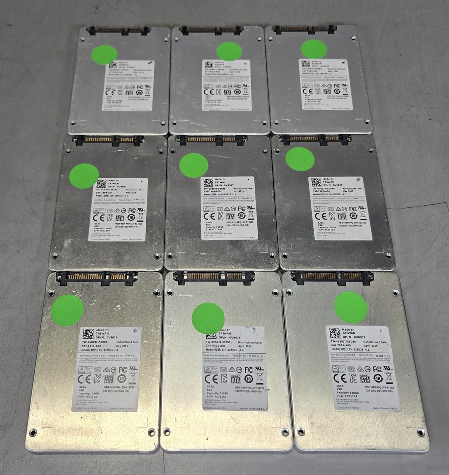 (Lot of 9) Lite-On Technology LCH-128V2S-11 128GB SATA 2.5" Solid State ...