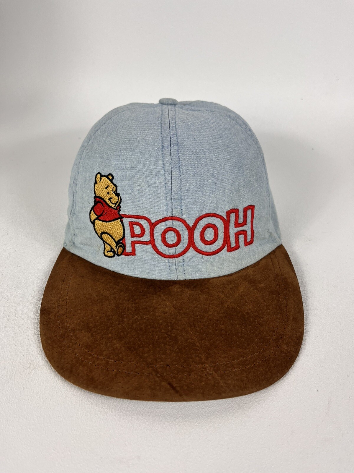 Vintage Disney Winnie The Pooh Bear Hat Cap Denim Lea… - Gem