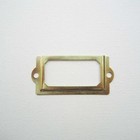 12pcs Golden Antique Brass Drawer Label Pull Frame Handle File Name ...