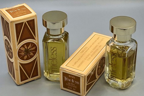 2 Vintage Avon .33 OZ. Timeless Ultra Cologne Bottles w/Original Boxes ...