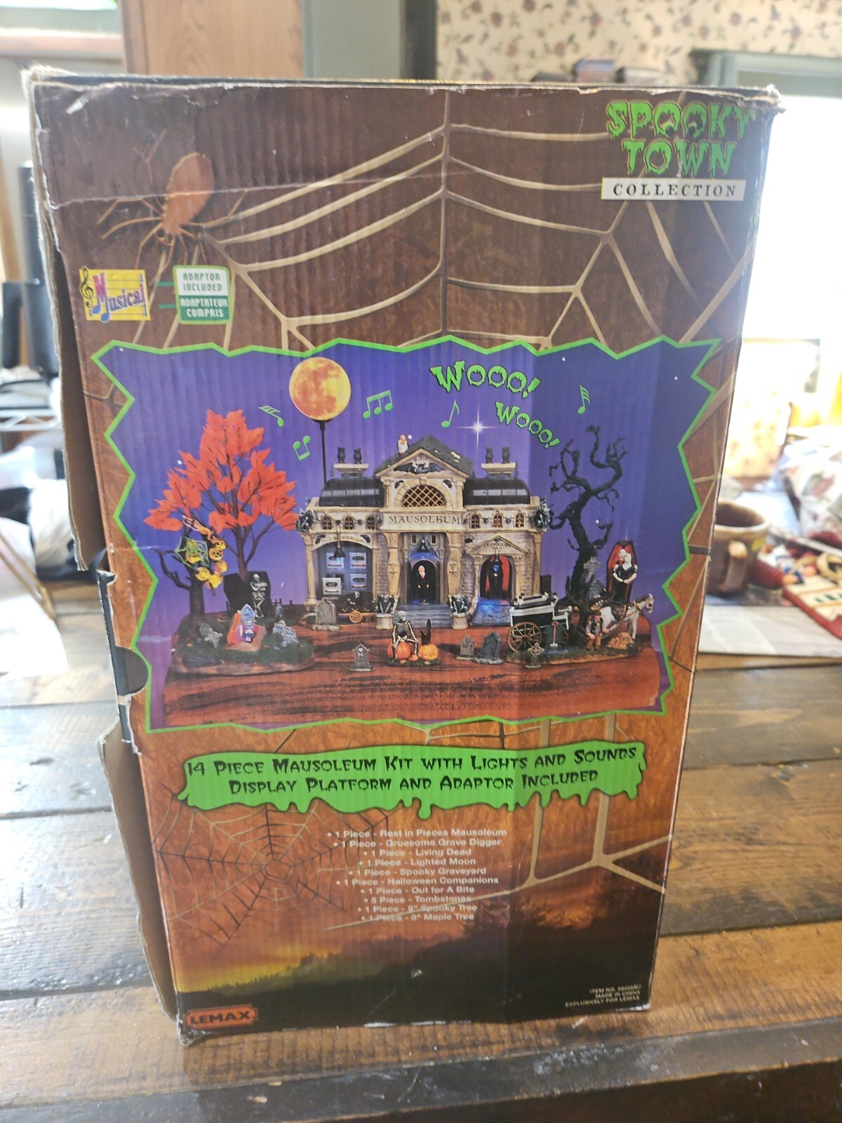 Lemax Spooky Town RIP Mausoleum Animated sound village halloween RARE ...
