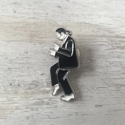 Michael Jackson Moonwalk Enamel Pin MJ Collectible Black White NEW | eBay