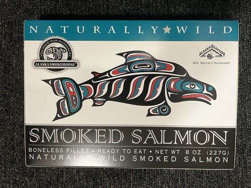 Alaska Smokehouse Naturally Wild Smoked Salmon 8 oz Box 8/30 Native ...