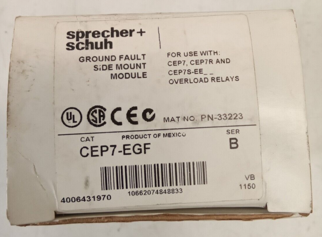 Sprecher & Schuh CEP7-EGF Ground Fault Side Mount Module | eBay