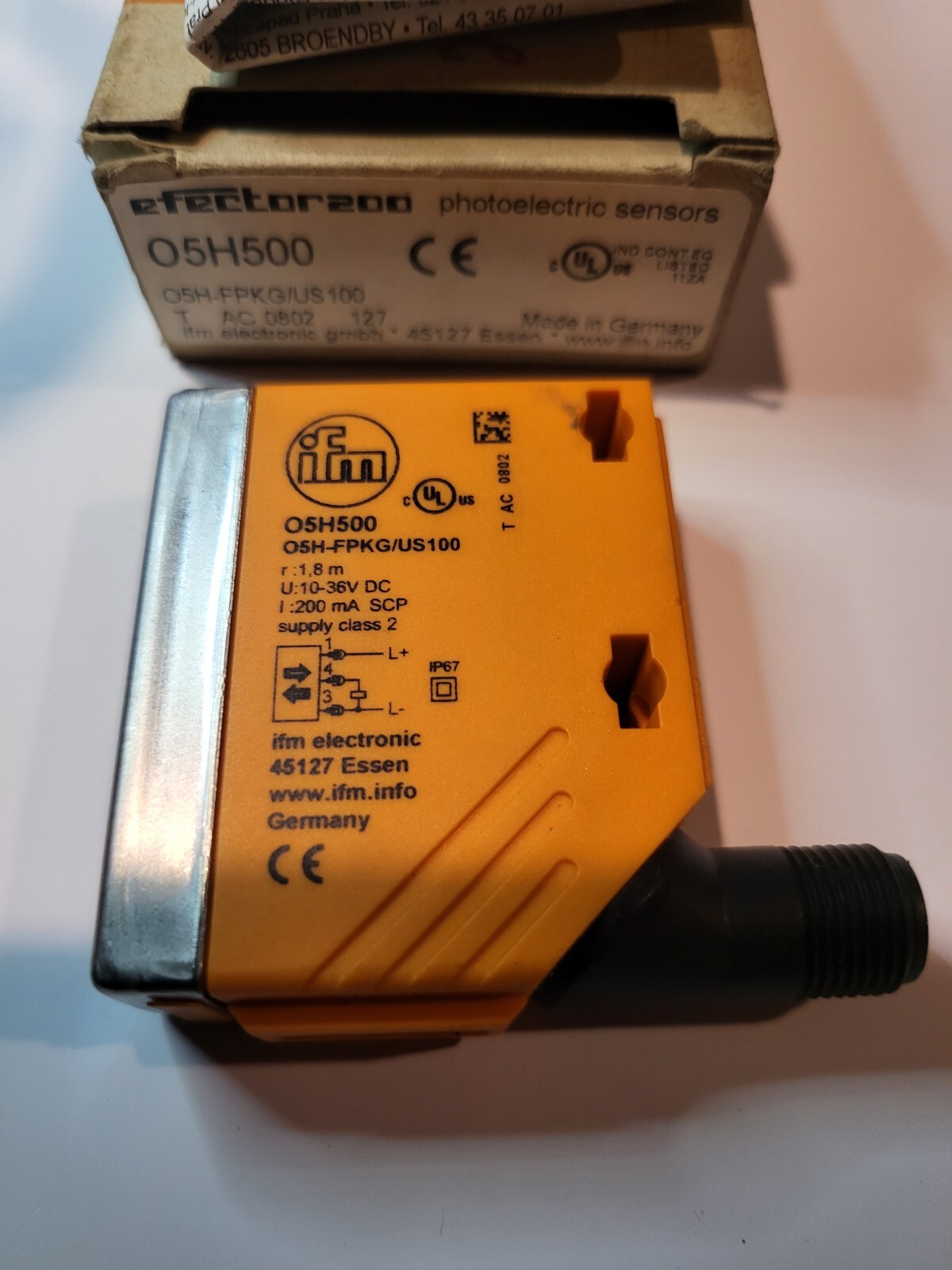 IFM EFECTOR200 O5H500, PHOTOELECTRIC SENSOR. O5H-FPKG/US100 | eBay