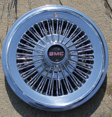 RARE OEM Vintage 1975 GMC Sierra Beau James 15" Wire Spoke Hubcap Wheel ...