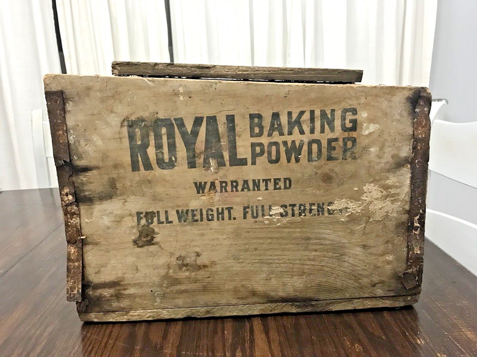 Antique Primitive Royal Baking Powder Wood Crate Shipping Crate New ...