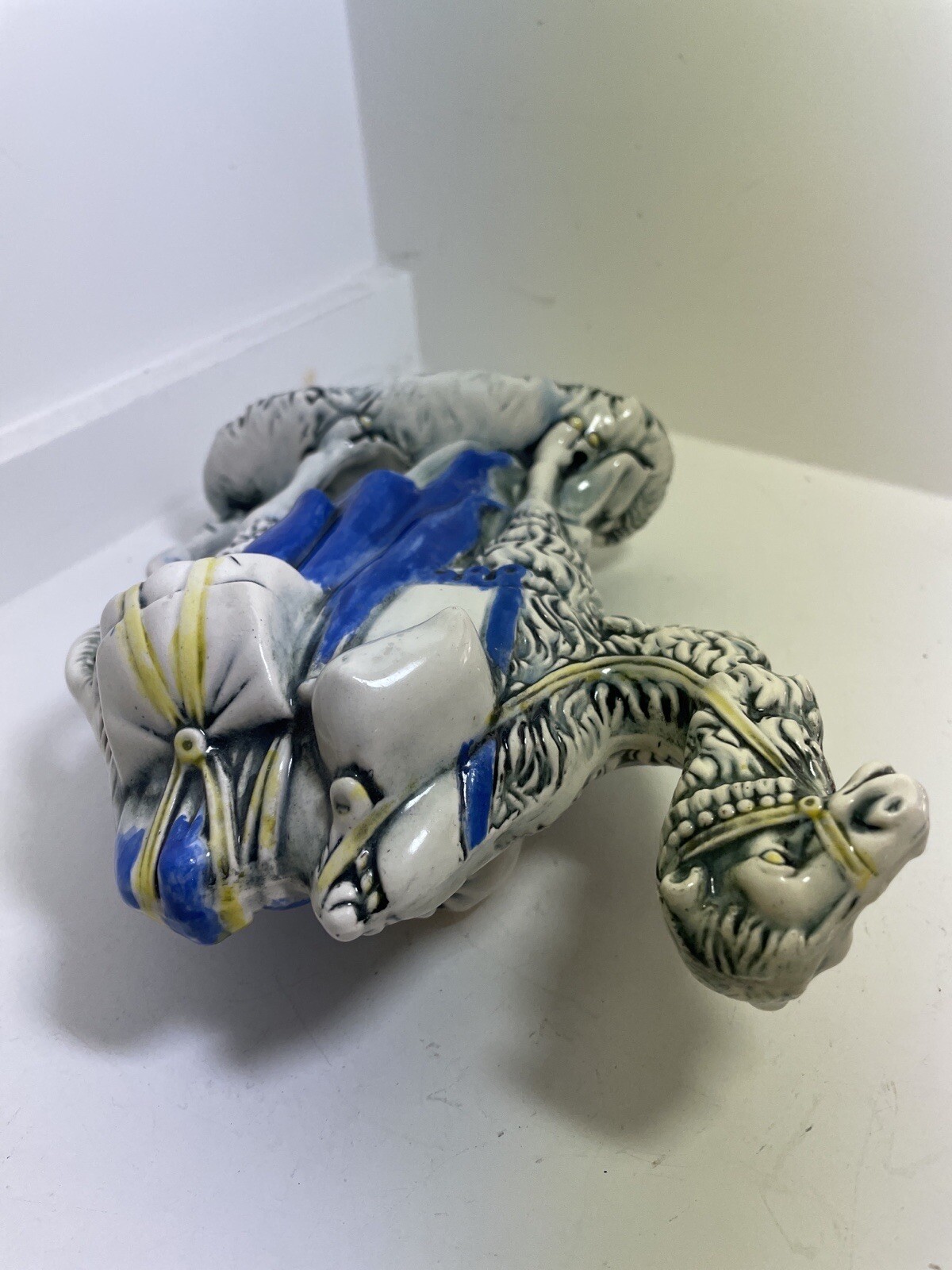 Vintage Atlantic Mold Ceramic Camel White Blue Nativity Figurine Signed & Marked | eBay