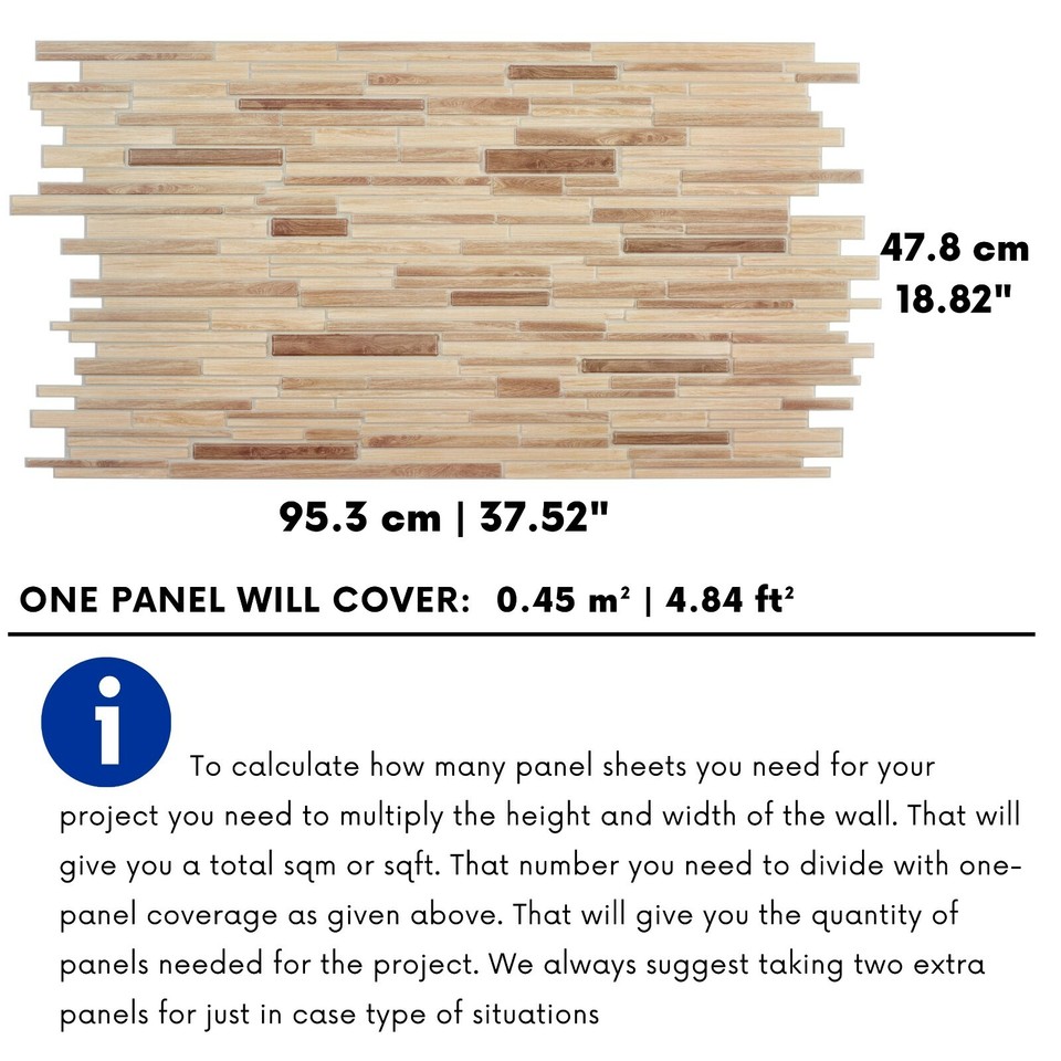 Stone Brick Effect PVC Plastic Wall Covering Panels Decorative Cladding ...