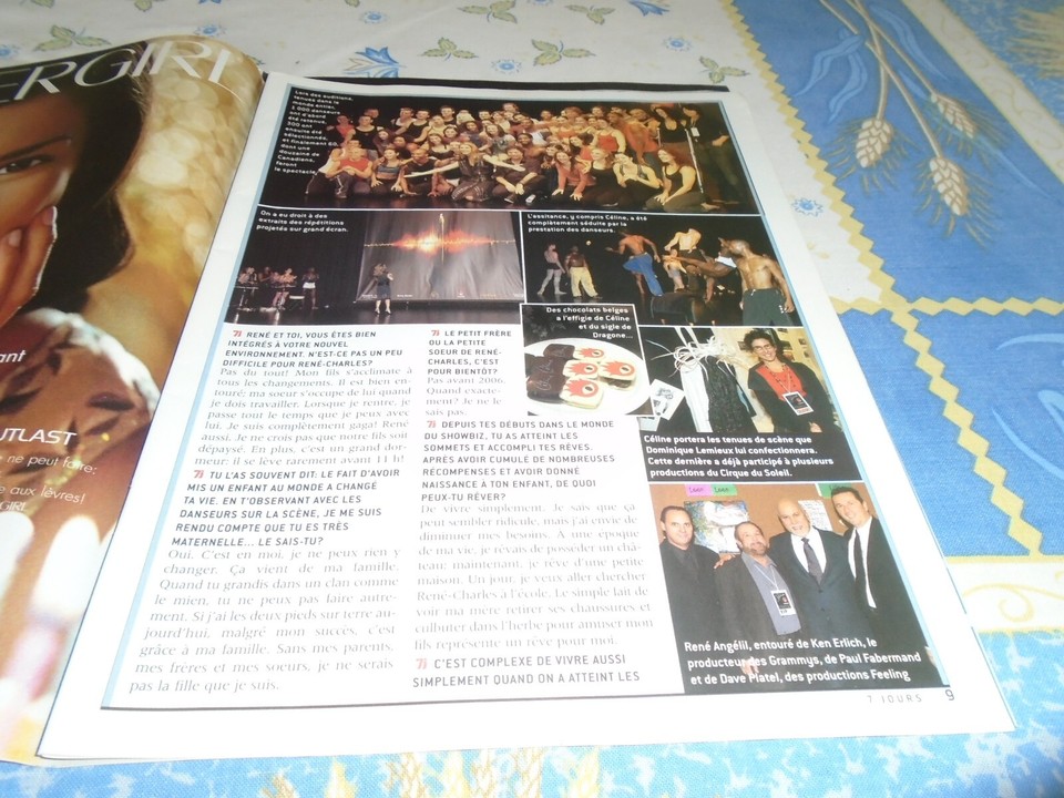 7 jours CELINE DION ON COVER NOVEMBER 2002 CLIPPING 6 PAGES | eBay
