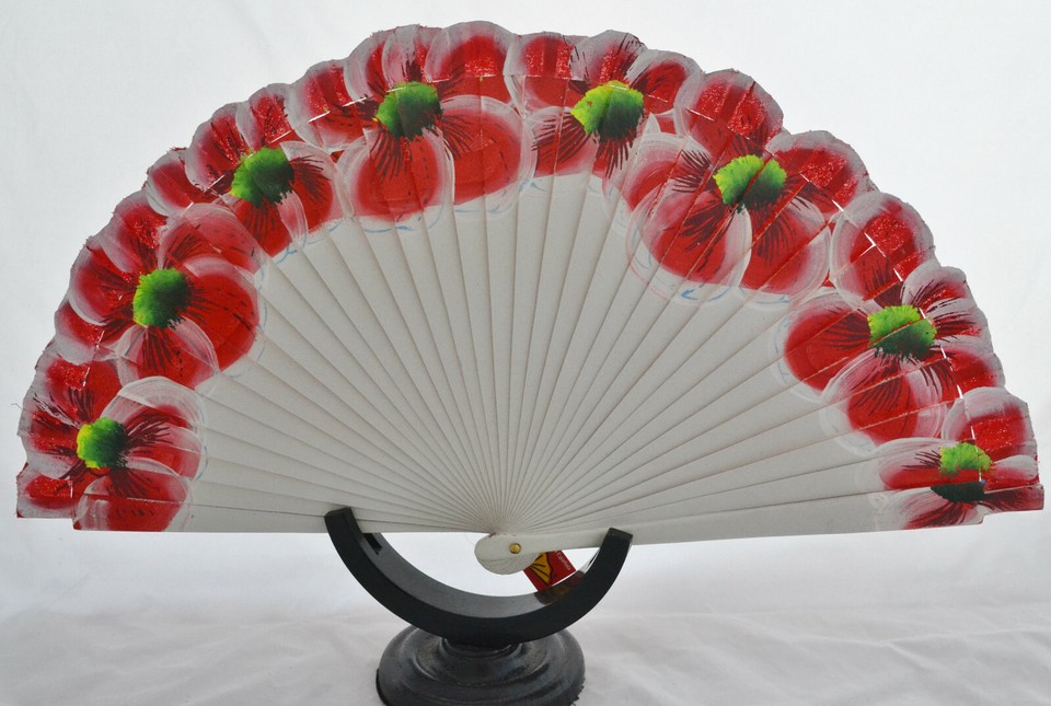 Spanish hand painted fan flamenco, Artesania Española, Hand painted ...