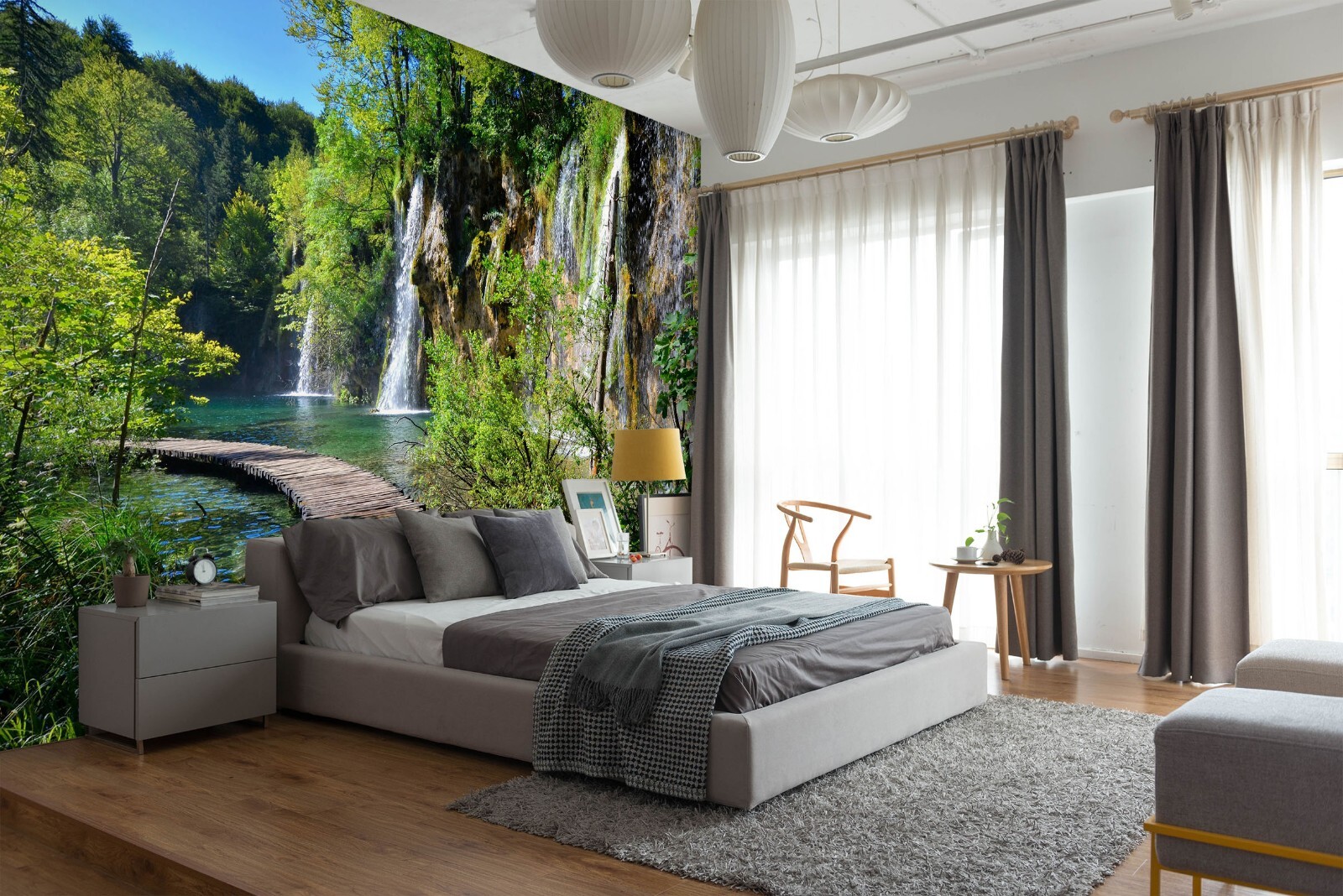 3D Waterfall Lake ZHUA9913 Wallpaper Wall Murals Removable Self ...